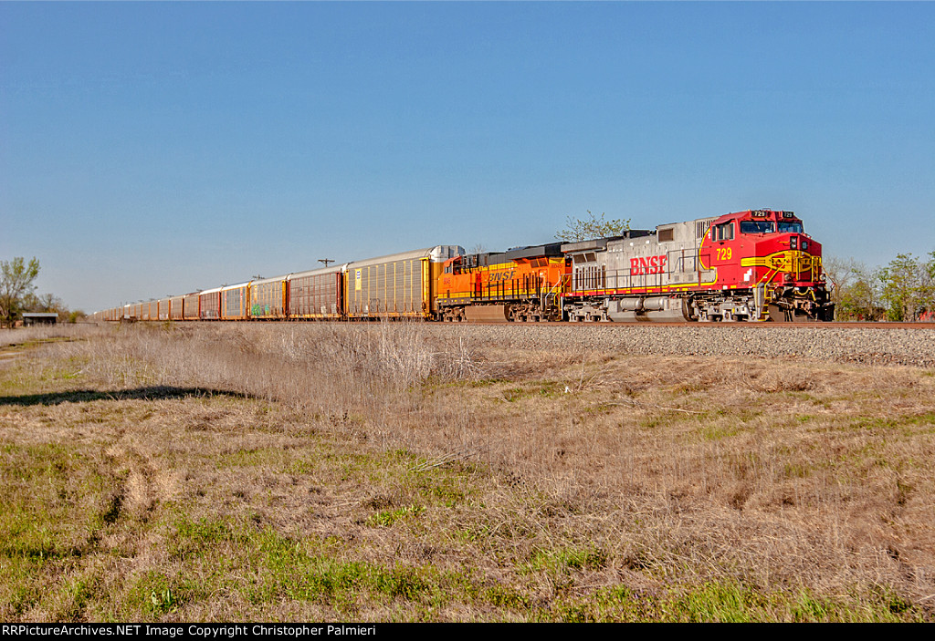 BNSF 729 and BNSF 8045 Lead V-BLUPEA1-07